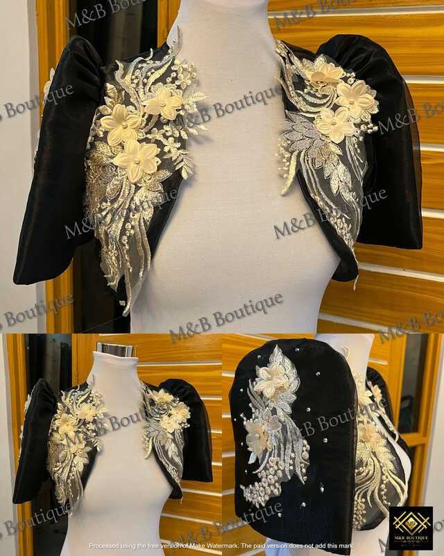 & Filipiniana Bolero / Maria Clara Matutulog Na May 3D Patching Lace ...