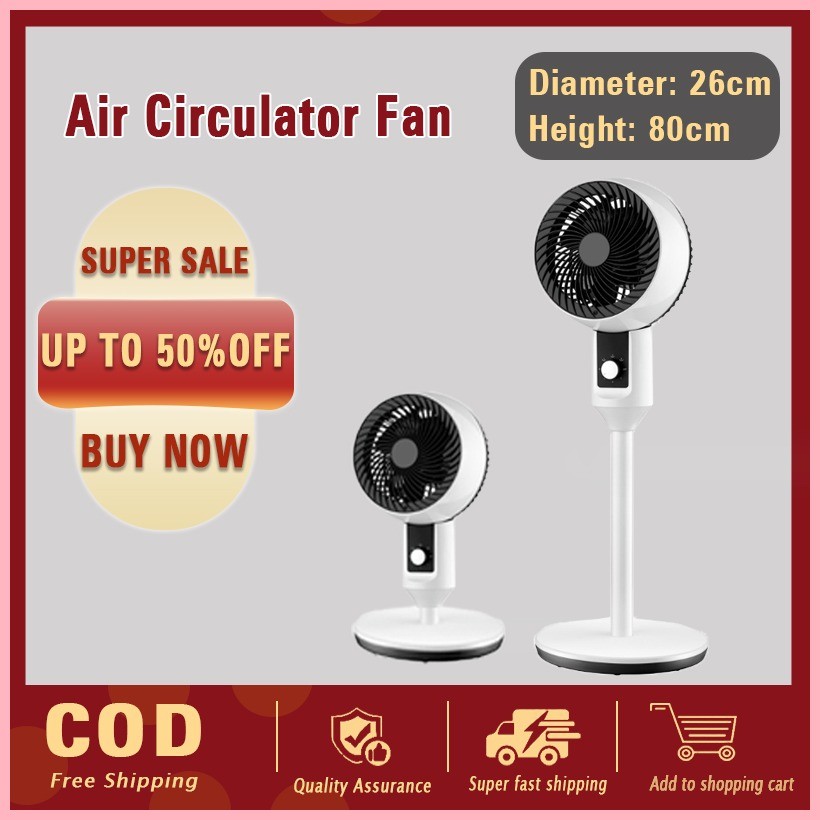 Air Circulator Fan 3 Speed inverter electric fan Wide Angle Shaking ...