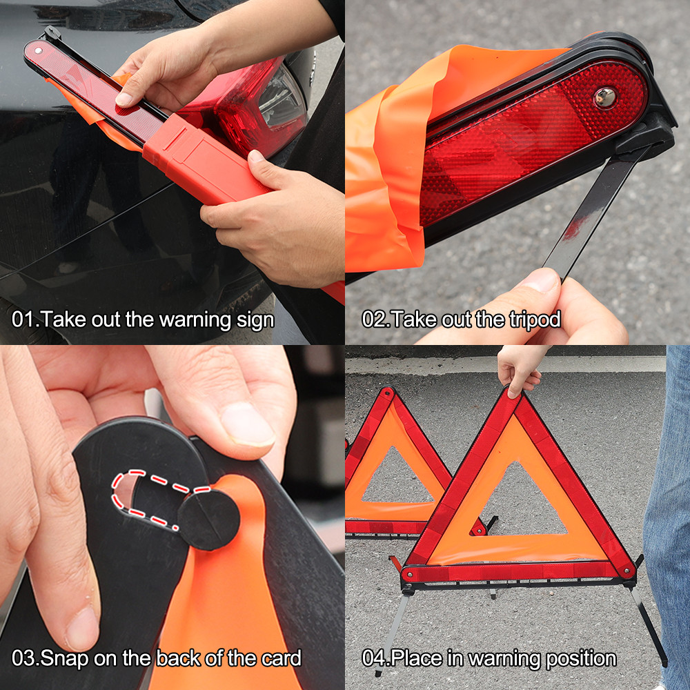 Automobile Reflective Warning Signs - Car Stop Fault Sign - Triangle ...