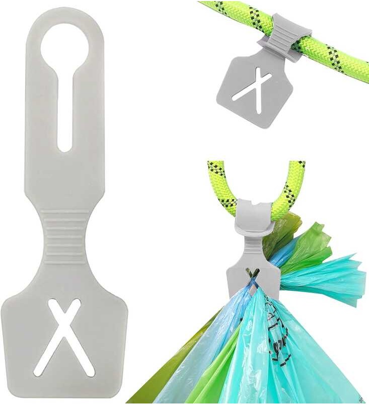 Dog Poop Leash Rope Silicon Doggie Poo Carrier for Lead (Frosty Gray, 1 ...