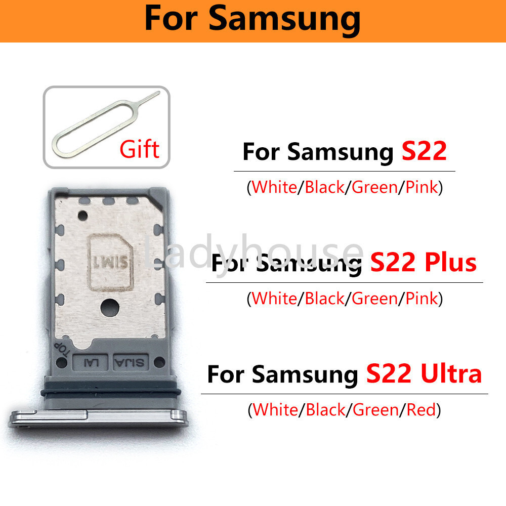 SIM Card Holder Tray Slot Holder Adapter Socket For Samsung S22 Plus ...