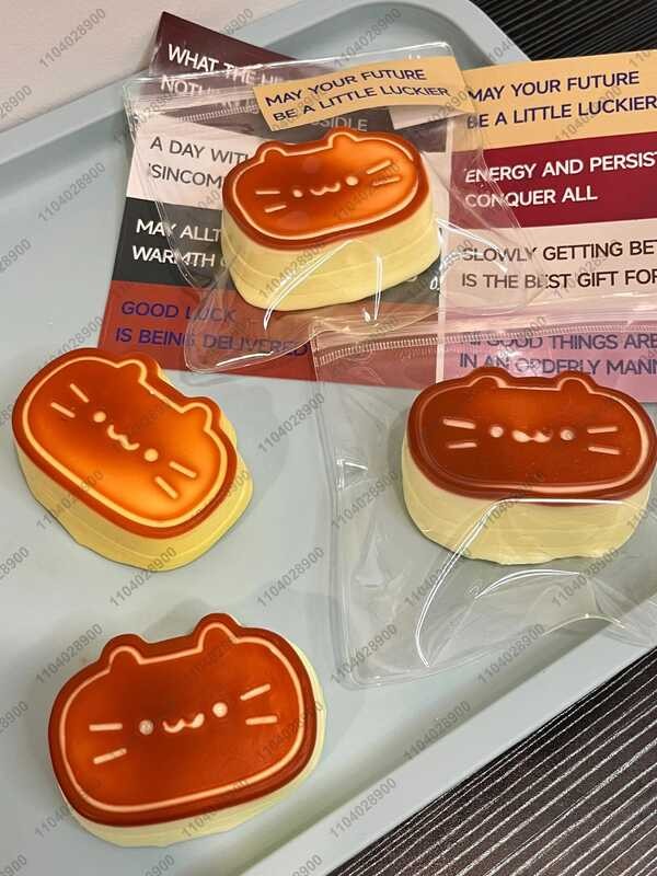 Taba Cookie Silicone Cute Siamese Cat Squishy Kitty Head Kitten Cracker Squeeze Stress Release ...