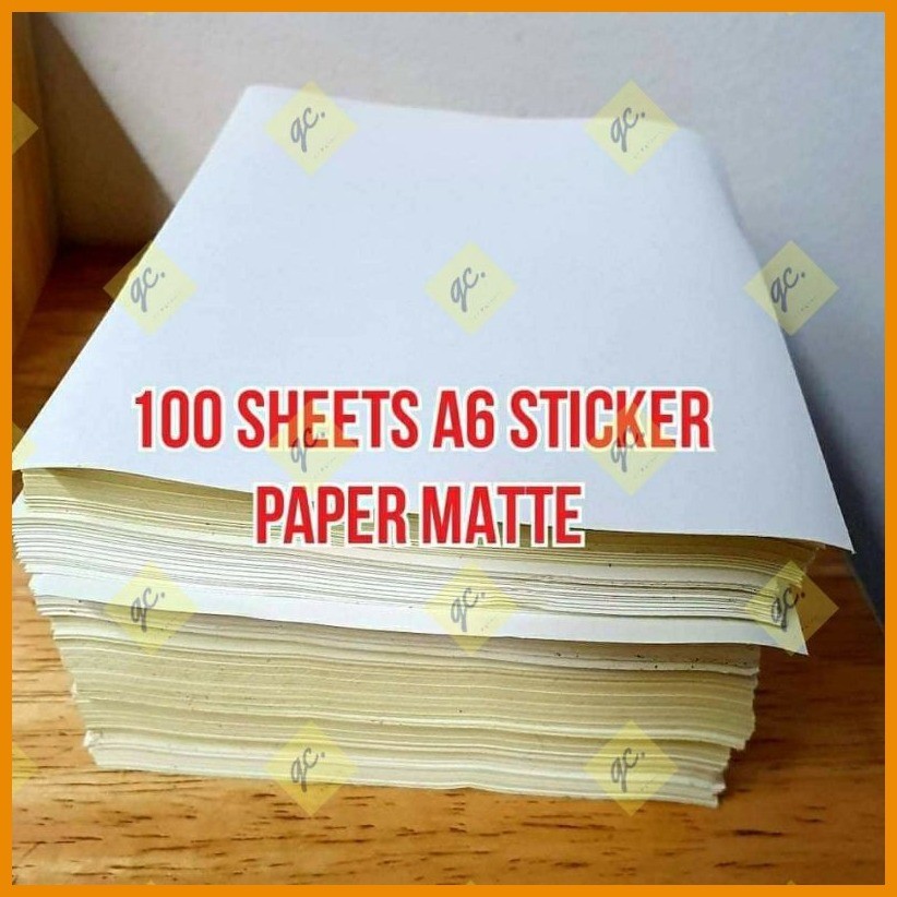 100 sheets A6 sticker paper matte /glossy for waybill | Shopee Philippines