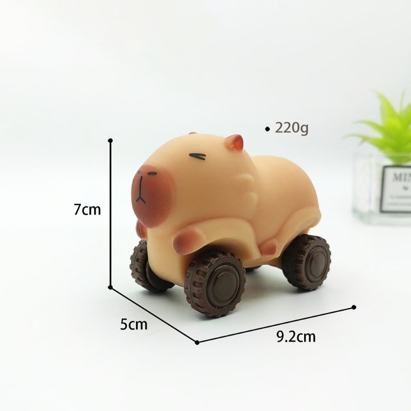 Kawaii Capybara Squeeze Toy Toy with Wheels Creative Portable Cozy ...