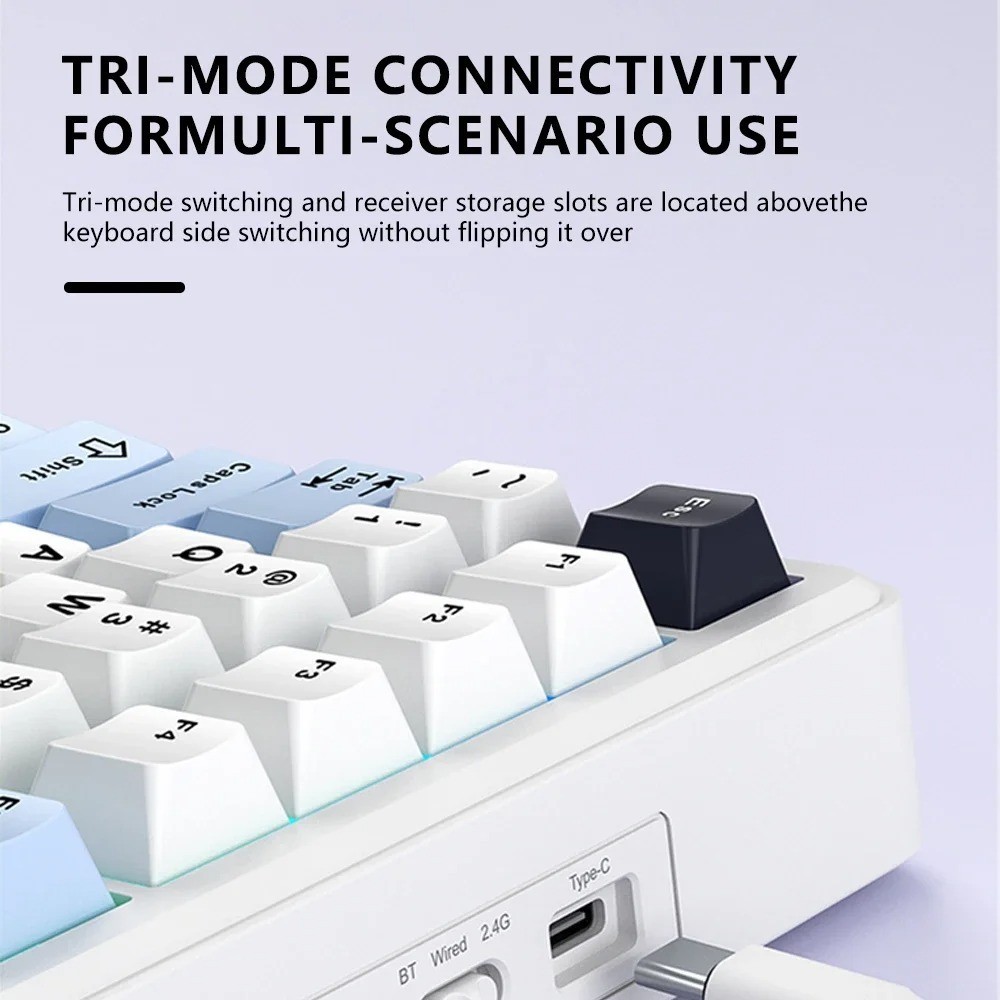 AULA F75 MAX Wireless 3 Mode Mechanical Keyboard with Display and Knob ...