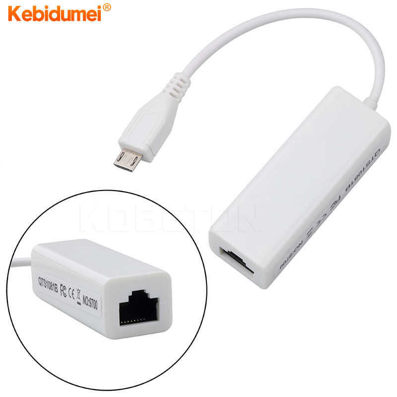 Kebidumei Micro USB To Rj45 Network Card 10/100Mbps Ethernet Cable ...