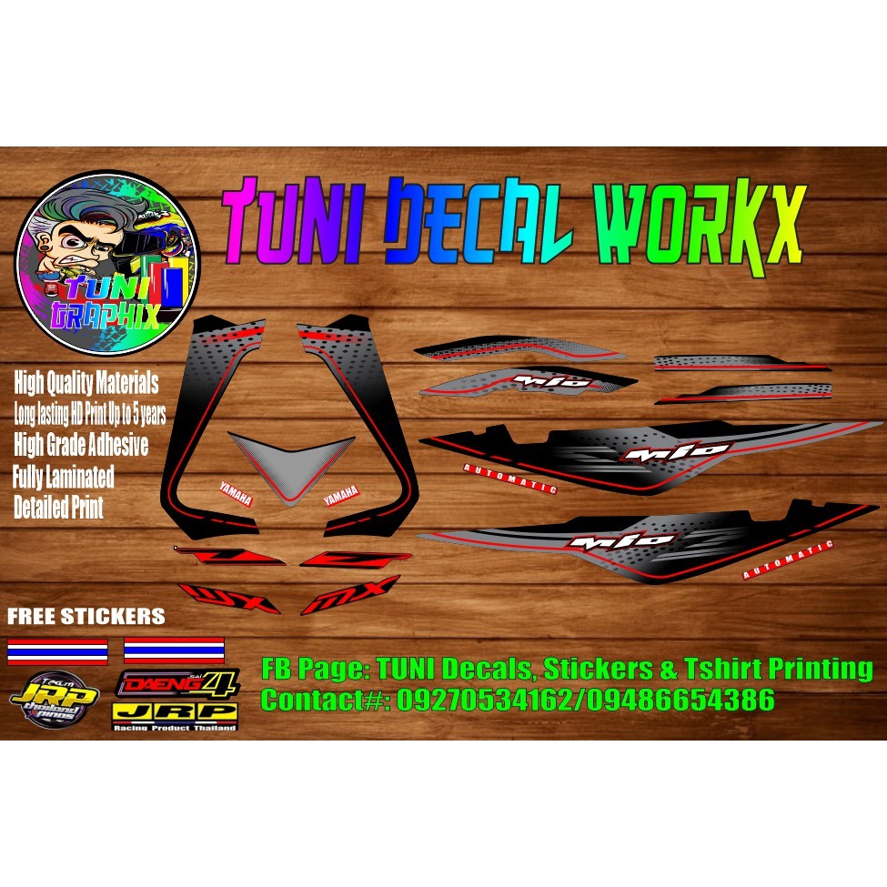 Mio Soul Mx Decals (RED) | Shopee Philippines