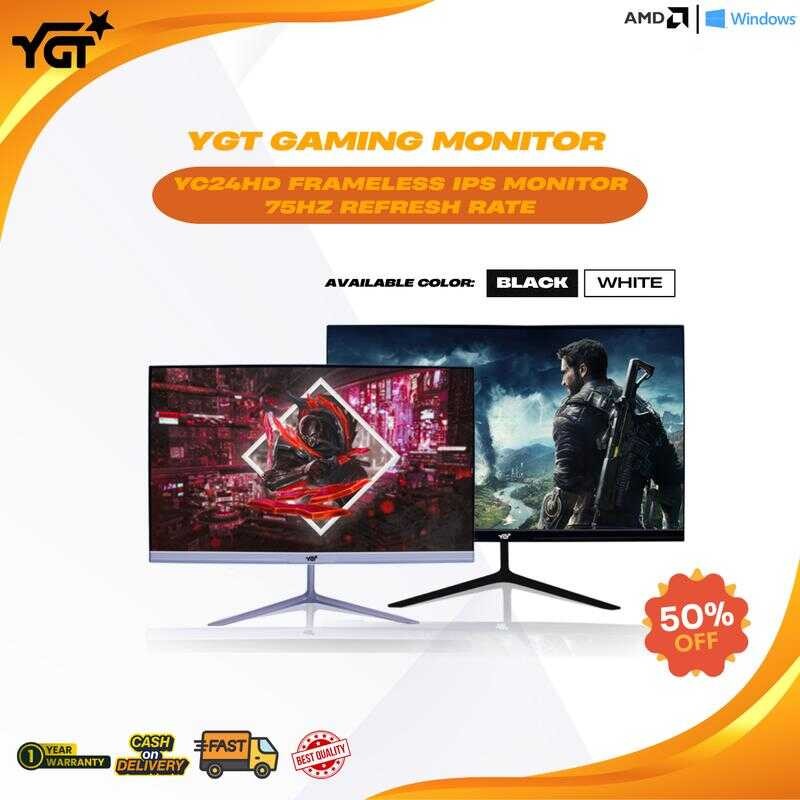 YGT Gaming Monitor Yc24hd With Freesync And 75Hz Refresh Rate For High ...