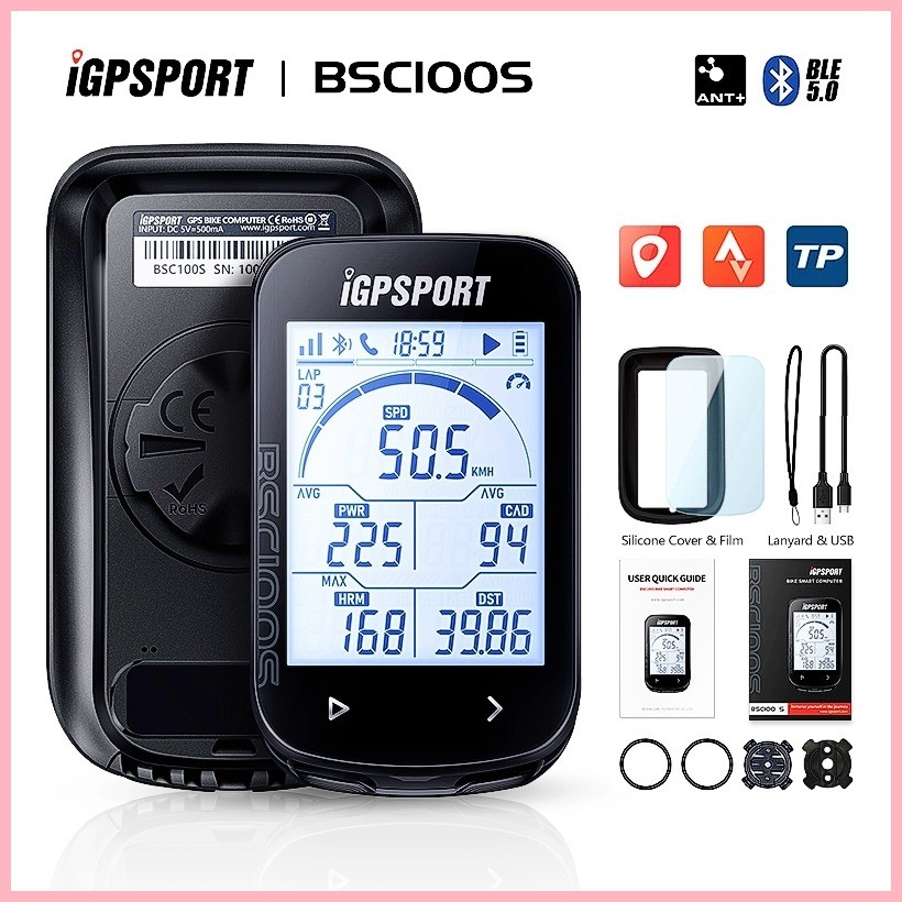 IGPSPORT BSC100S GPS Bike Computer MTB ROAD Cycle Wireless Speedometer ...