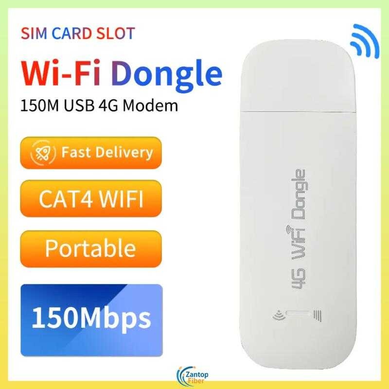 LTE 4G USB Modem SIM Card Slot Mobile Broadband 2.4Ghz 150Mbps Pocket ...