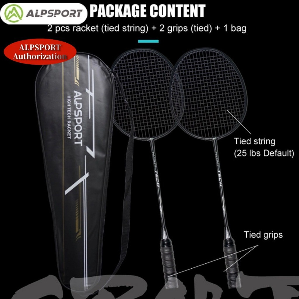 ALPSPORT RR 4U 25LBS G5 Badminton Racket Original Single Carbon Fiber ...