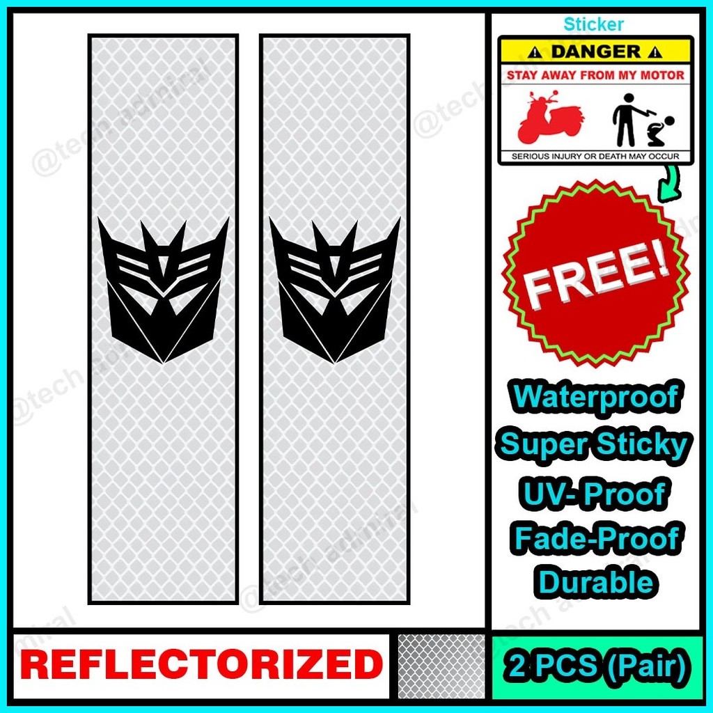Alloy Top Box Sticker Waterproof Decepticon (REFLECTORIZED) | Shopee ...