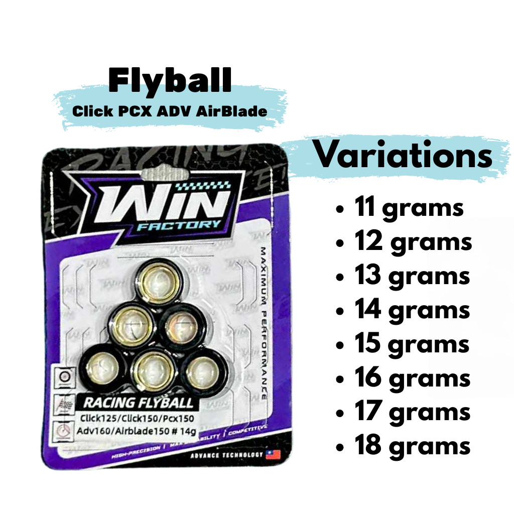 WIN CVT Pulley Flyball Bola for Honda CLICK 125i-150i / PCX 150 / ADV ...