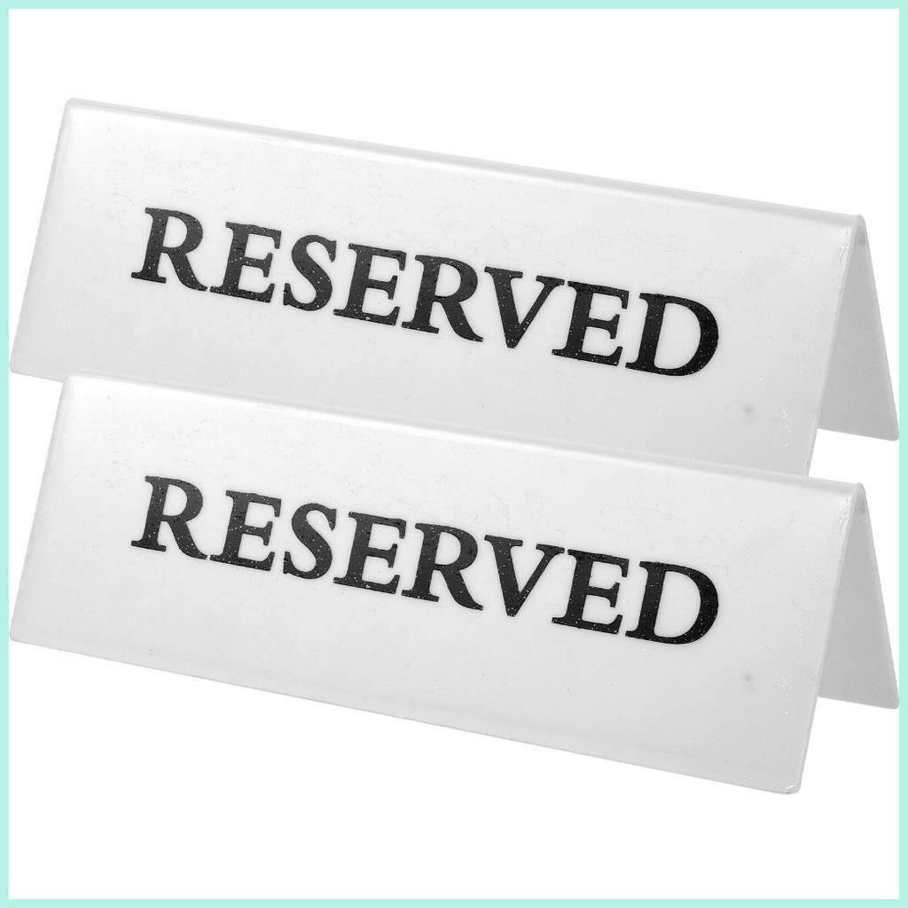 10Pcs Acrylic RESERVED Table Board Reserved Sign Hotel Restaurant ...