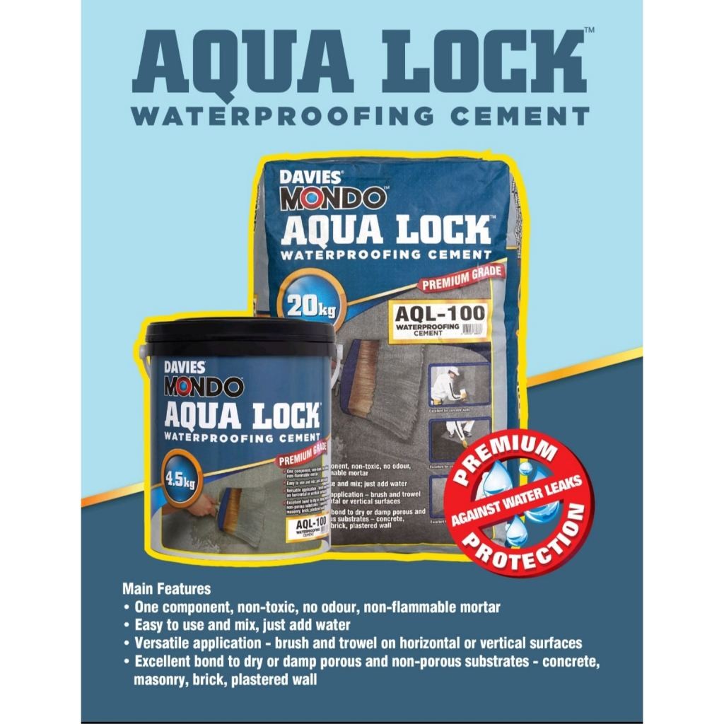 Davies Mondo AquaLock Waterproofing Cement - 4.5kg | Shopee Philippines