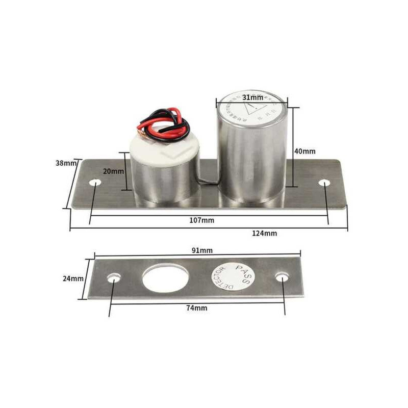 Wooden Dc12v Glass Gate Access Control System Electric Magnetic Door ...