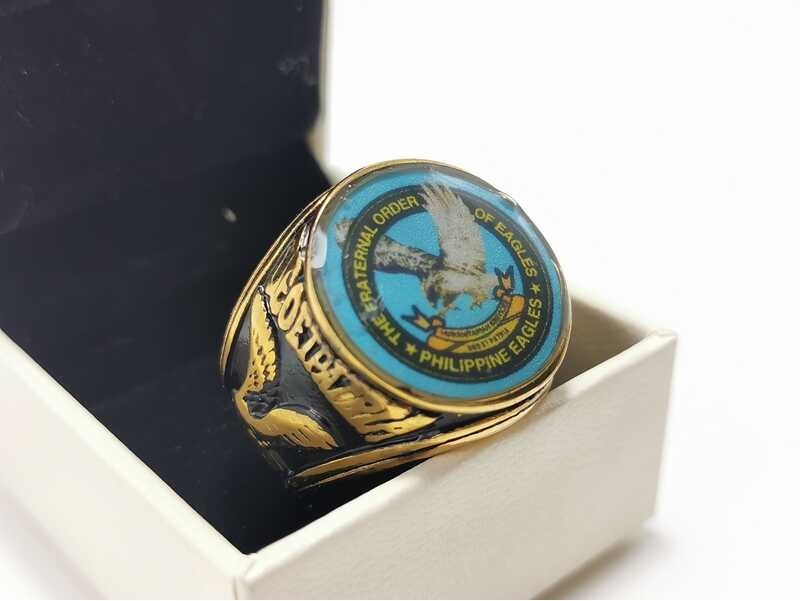 HL Latest Style Eagles Fraternal Mens Gold Plated Philippine Eagle Kuya ...