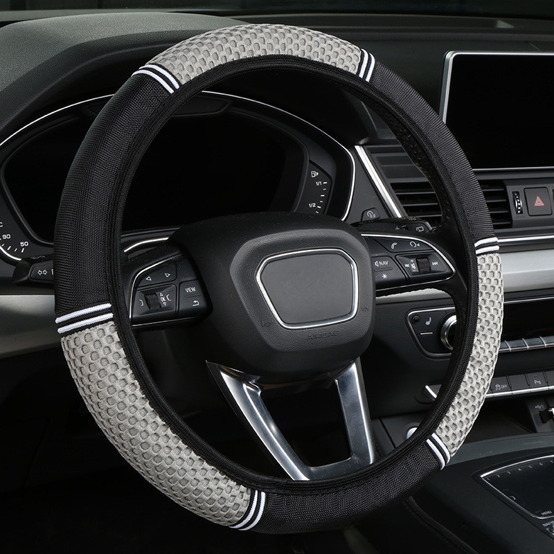 Universal Ice Silk Car Steering Wheel Cover Microfiber Breathable Anti ...