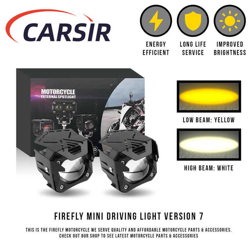 Carsir V7 Mini Driving Lights Yellow White LED Anti-Fog Car ...