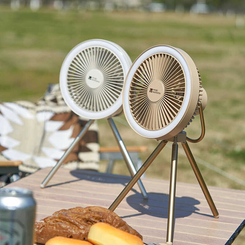 MOBI GARDEN Camping Fan Table Stand USB Sa LED Lighting Hanging ...