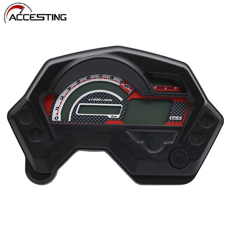 Digital Motorcycle Speedometer LCD Display 10000 RPM Tachometer ...