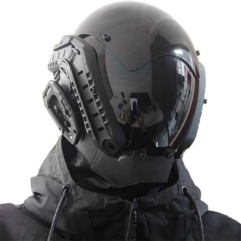 HP Cyberpunk Internet Celebrity Pose Mask COS Mechanical Style Prop ...