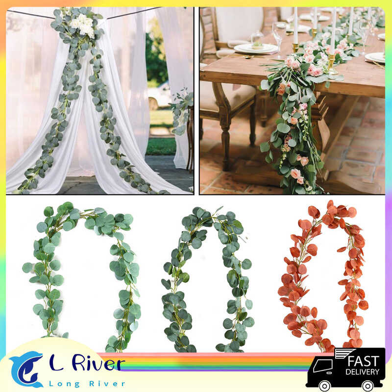 Vine \12304; HM】2m Wedding Garland Home Backdrop Fake Rattan Party Wall ...