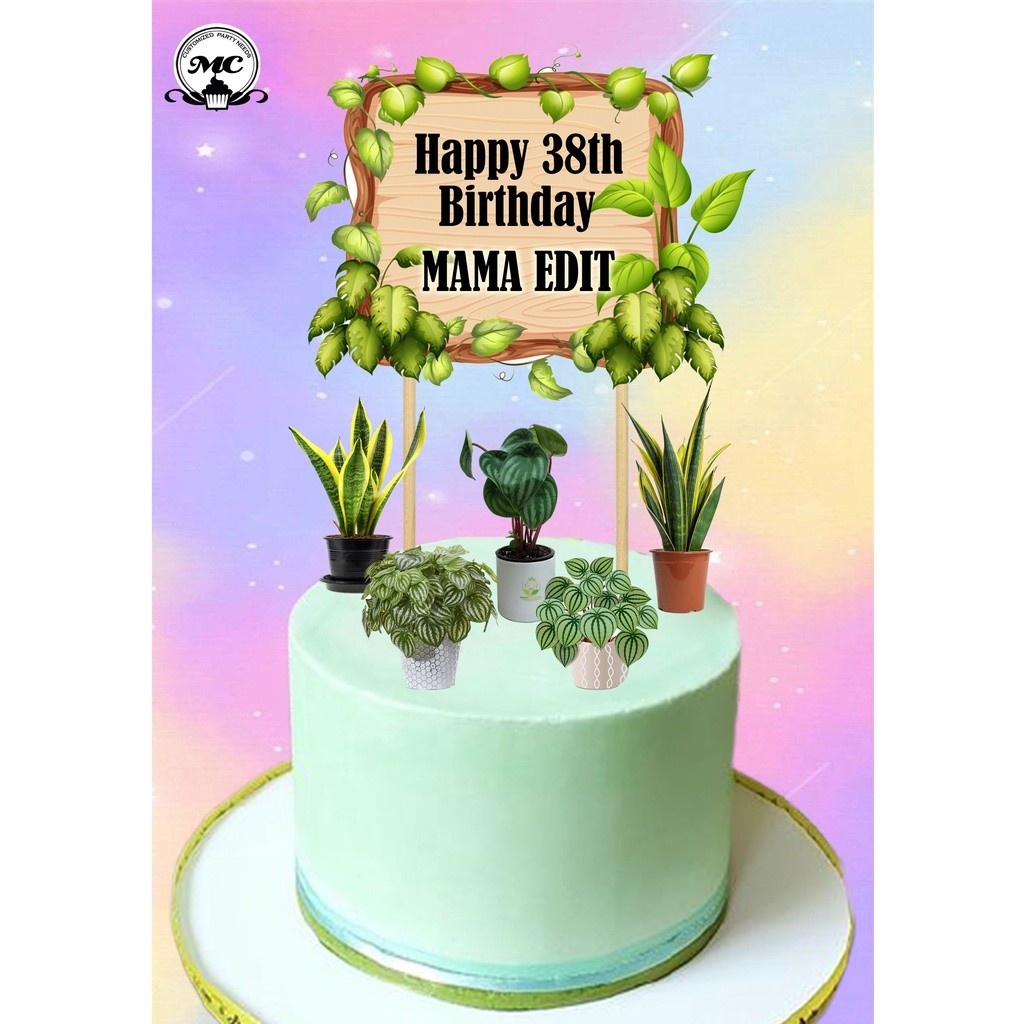 PLANTITAS / PLANTS CAKE TOPPER (D1) | Shopee Philippines