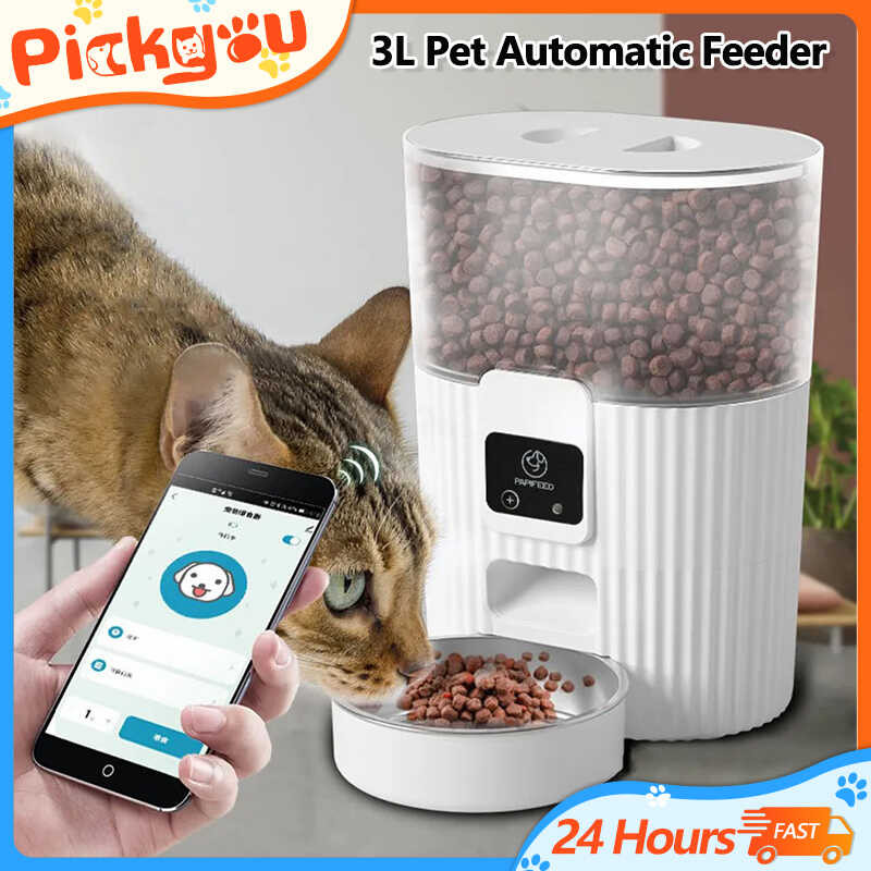 Automatic Feeder 3L Smart Food Dispenser For Cats Dogs Timer Stainless ...