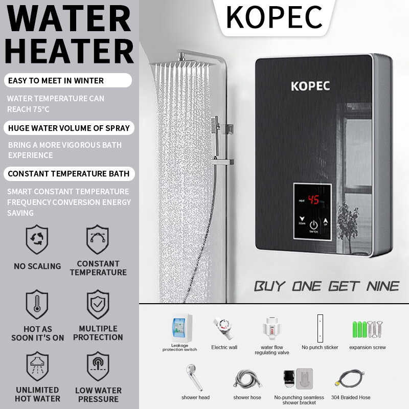 LCD Water KOPEC Heater Inverter Electric Hot And Cold Shower For ...