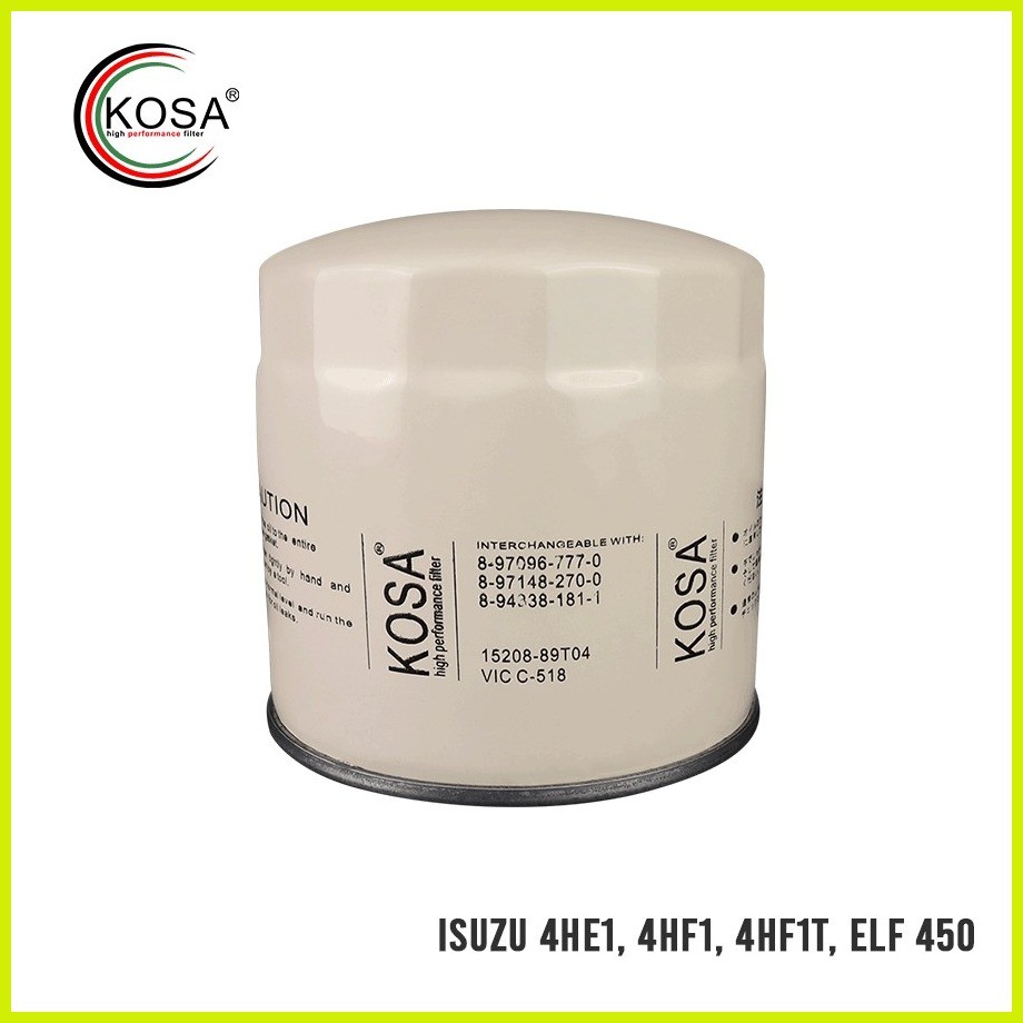 ⊕ BEST CHOICE AUTO SUPPLY KOSA OIL FILTER ISUZU 4HE1 4HF1 4HF1T ELF 450 ...