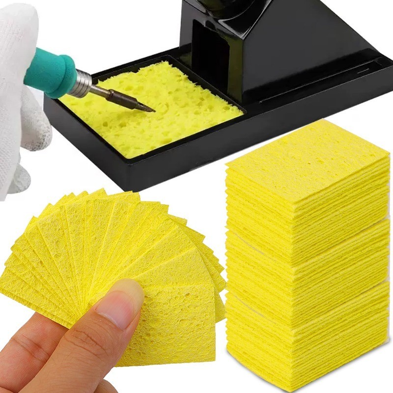 20/5Pcs Solder Iron Tip Cleaning Sponge - Welding Clean Pads - Electric ...
