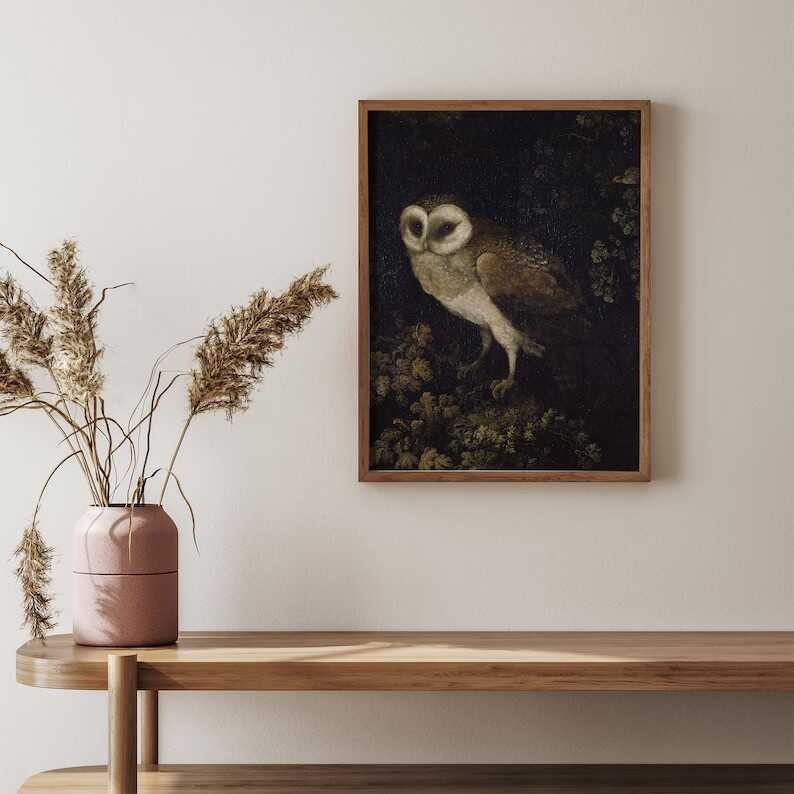 Moody Antique Gothic Haunted Manor Skull Dark Academia Poster Canvas ...