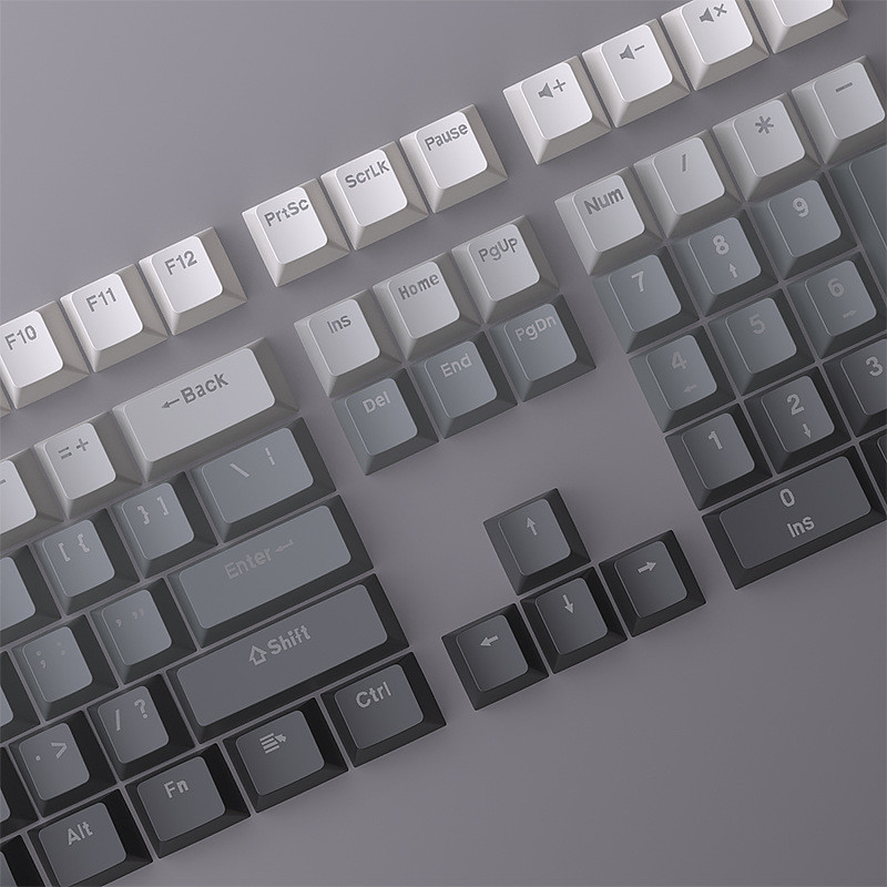 【Local Delivery】Polar Day Front Carving Through Light Keycap Gradient ...