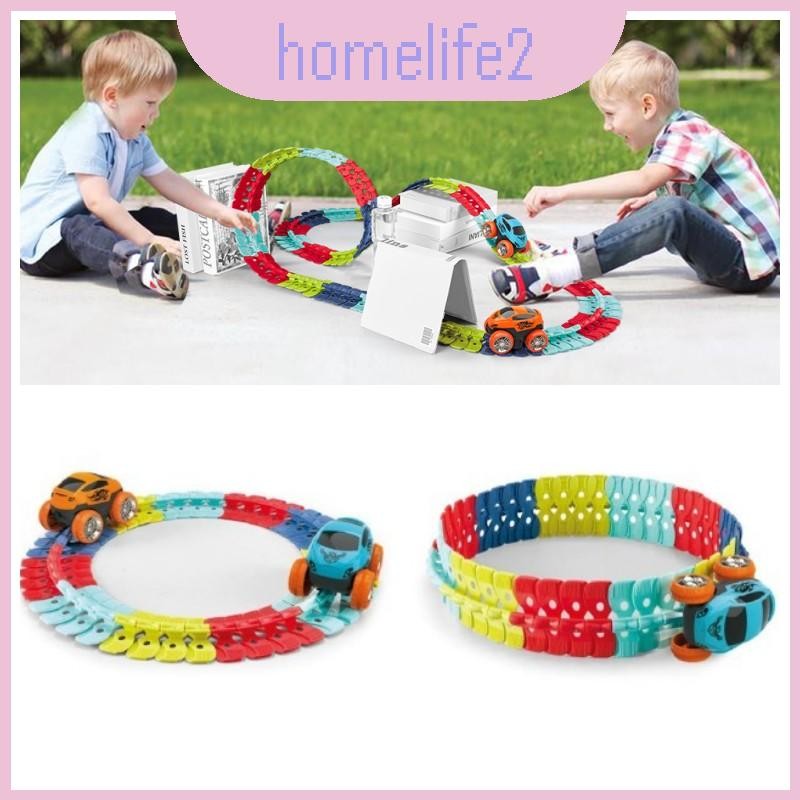 Magic Zero Gravity Car Track Play Set With Led Race Car And Glow In The ...