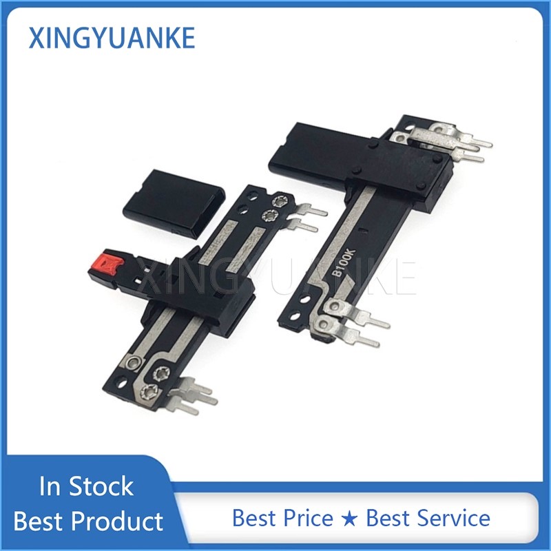 10Pcs/lot Straight Sliding Potentiometer 40MM Mixer Slide Fader B100K ...