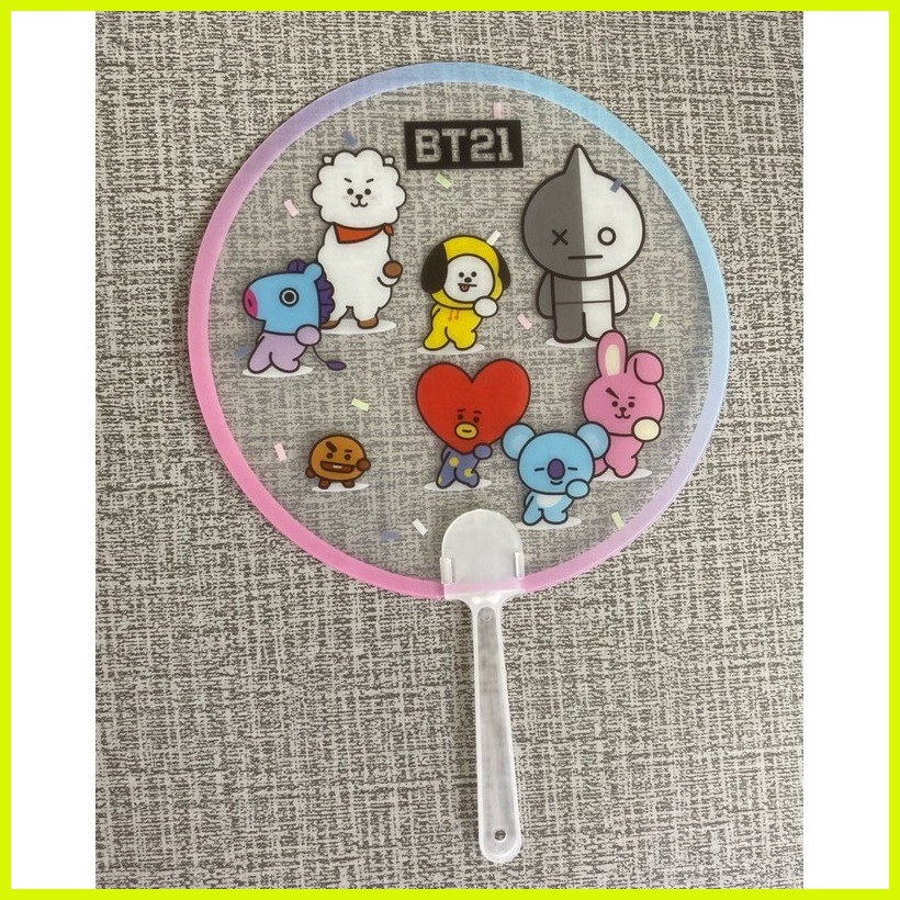 bts bt21 paypay tata bangtan fan pamaypay tata chimmy cooky shooky van rj mang | Shopee Philippines