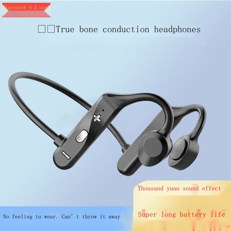 Non-ear bone conduction wireless Bluetooth headset 9D shocking sound ...