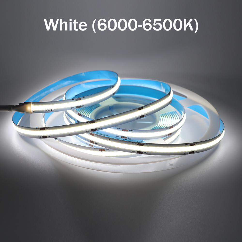 DC 12/24V 320/384/480/528 LED Tape 5M Flexible COB Strip Light Flexible for Home | Shopee ...