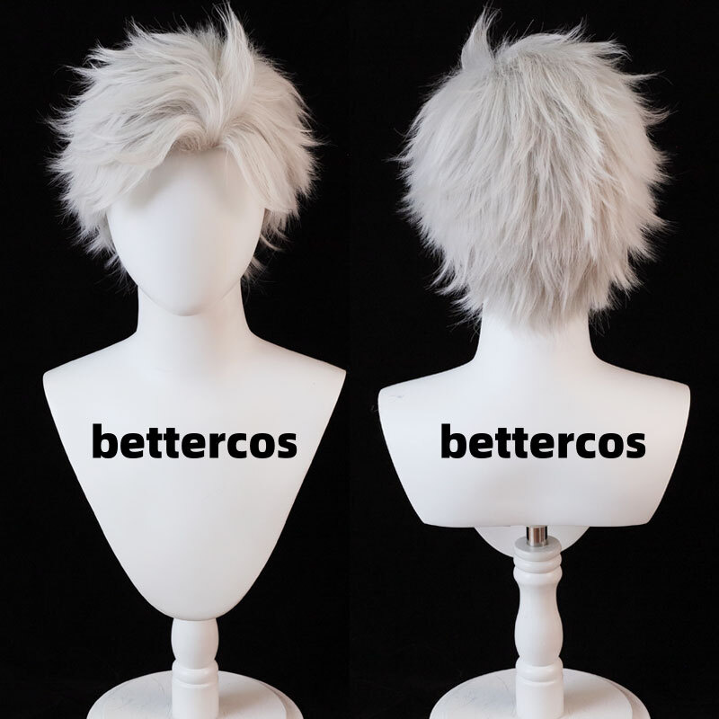 ♀ Sylus Cosplay 30Cm Short Grey Anime Wigs Heat Resistant Synthetic ...