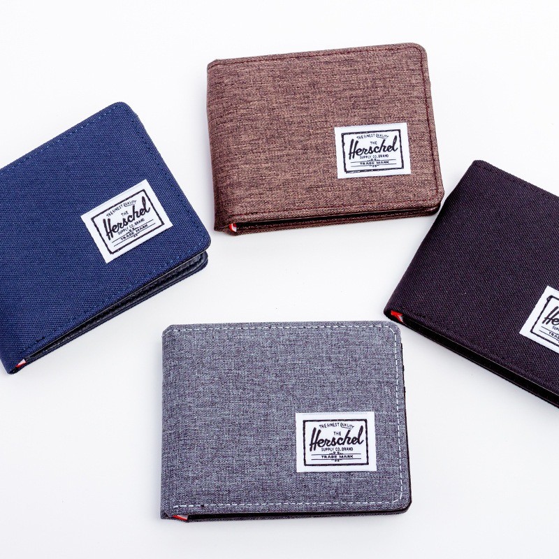 This Year's New Men's Short Canvas Wallet Trendy Brand Student Change ...