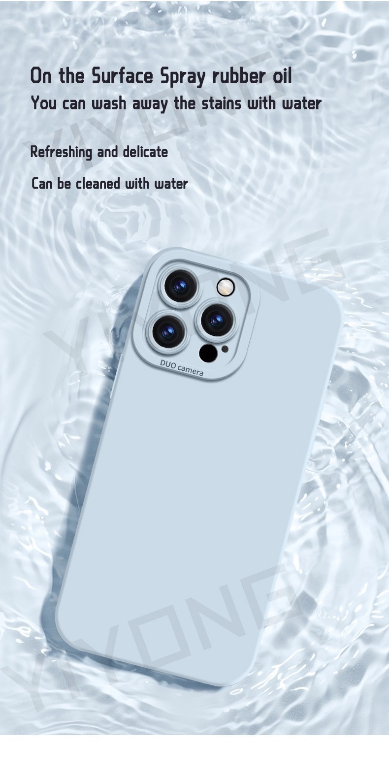 For iPhone17 Pro Max Case YIYONG Square Liquid Silicone Soft Cover For iPhone 17 16 16e 15 Pro ...