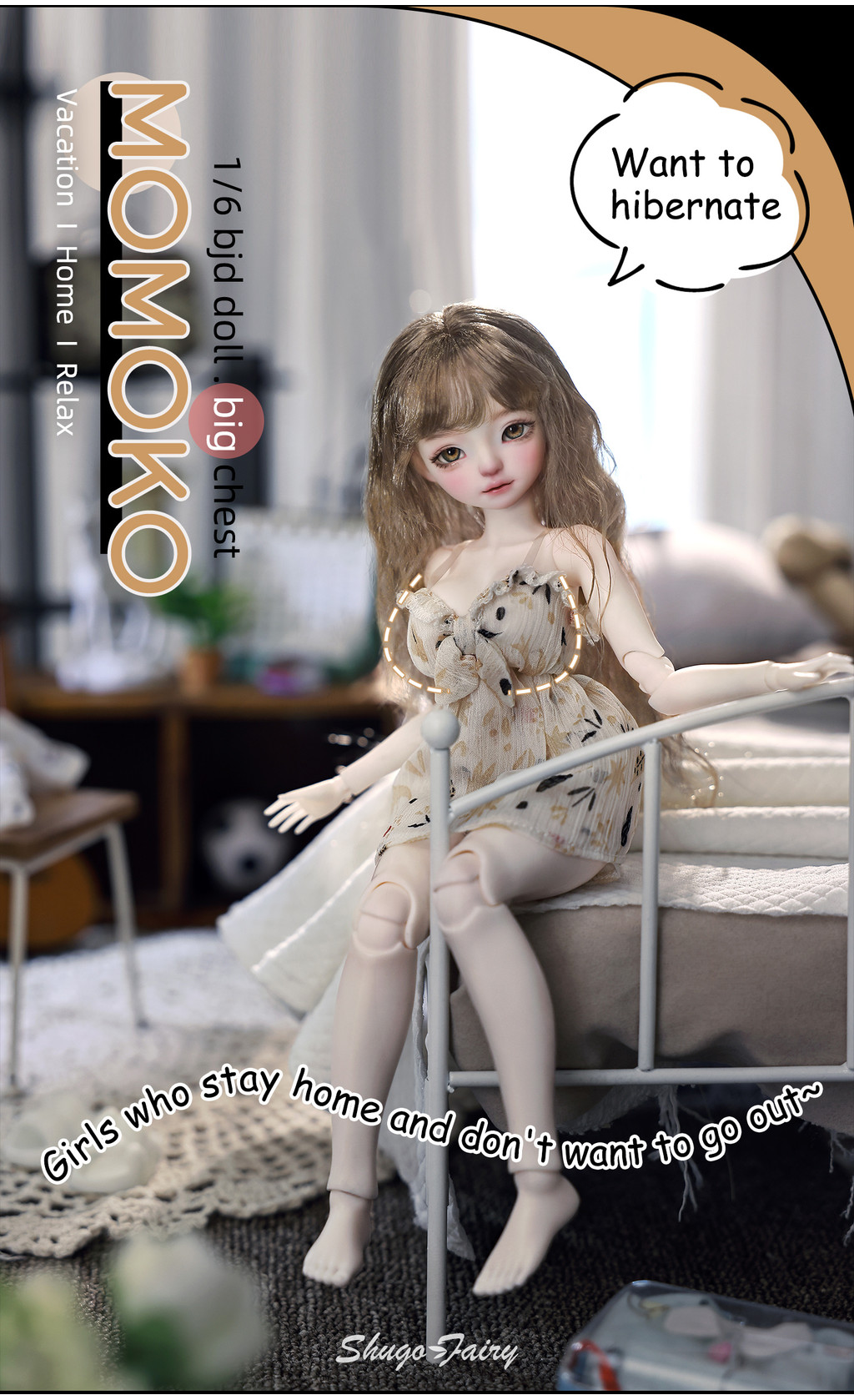 Shuga Fairy Momoko 1/6 Bjd Dolls Joan Body Big Chest Beautiful Girl Facial Features of Juvenile ...