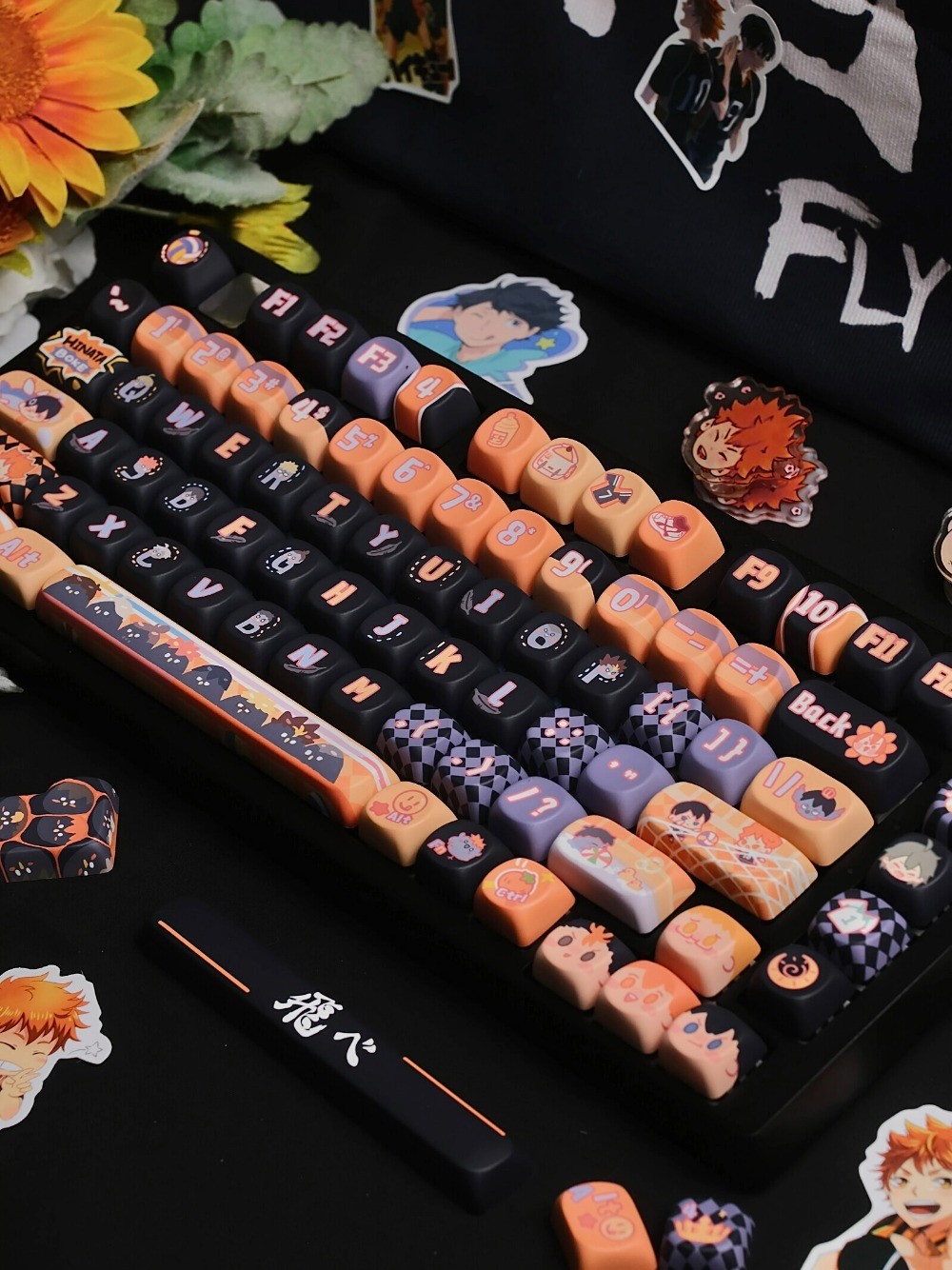 Karasuno Haikyuu Keycaps 142 Keys MOA Profile PBT Dye Sublimation ...