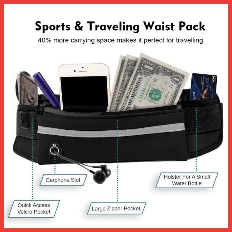 ∧ Running Bag Cycling Bag Waterproof Sports Men Multifunctional Running ...