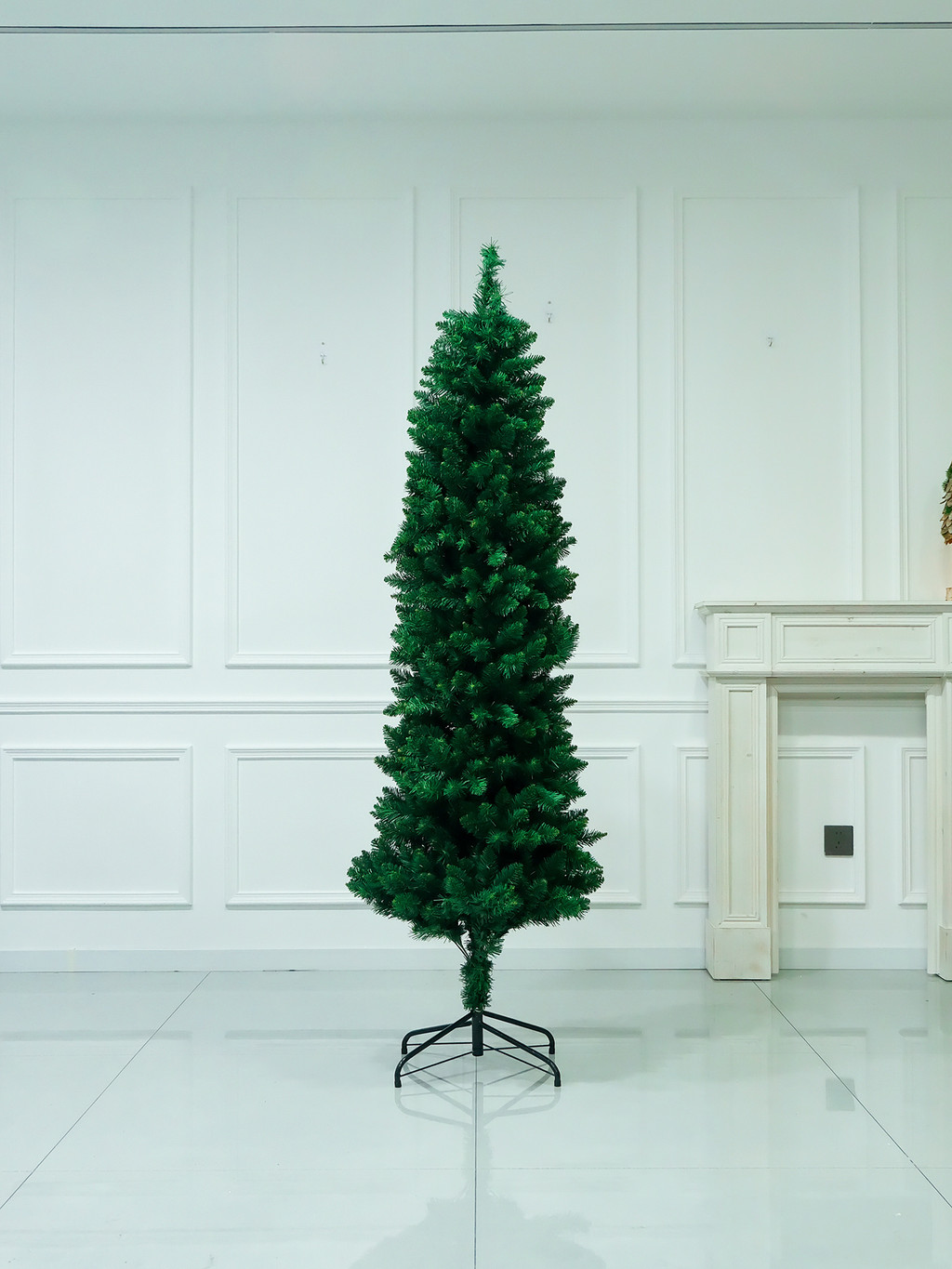 NUVOX Slim Christmas Tree 7 FT PVC Artificial Pencil Christmas Tree ...