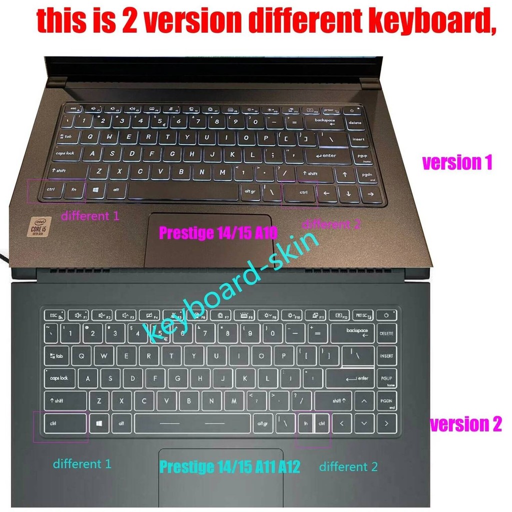 US New backlit keyboard for MSI Prestige 14/14 EV0 A11 A12 A11M A11SC ...