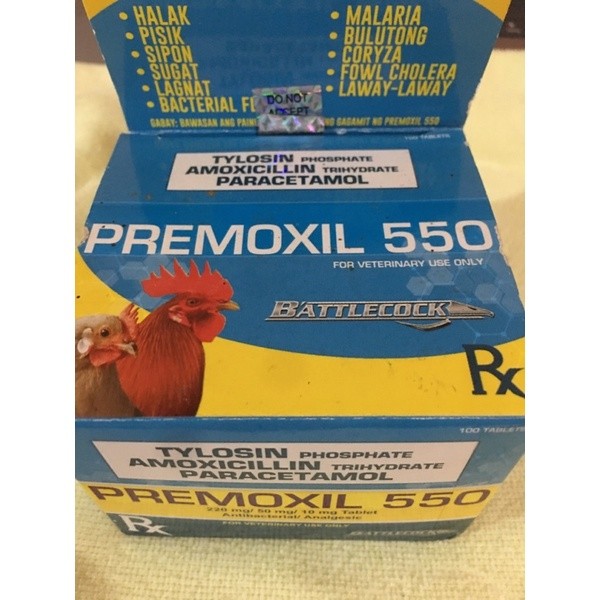 Premoxil 550 For Gamefowl sold per box (100 Tablets) | Shopee Philippines