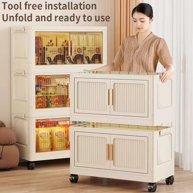 Multilayer Foldable Storage Cabinet Plastic Stackable Storage Megabox ...