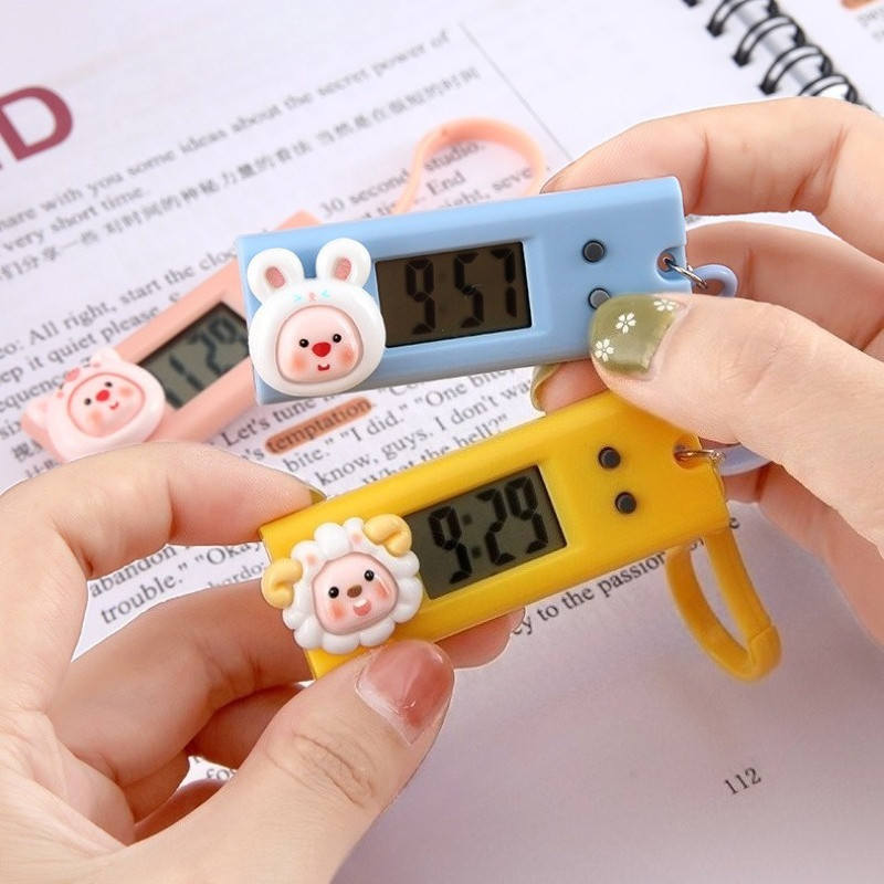 Electronic Watch Keychain Adjustable Time Date Function for Exams Class ...